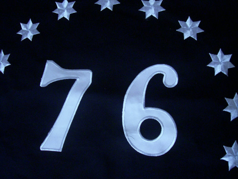 HEAVY DUTY SEWN COTTON BENNINGTON 76 FLAG - AMERICAN HISTORICAL ...